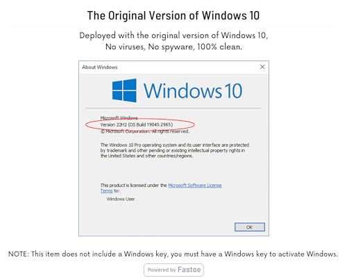 Fastoe Bootable USB Flash Drive for Windows 10, Bootable USB Install & Upgrade for Windows 10 Pro 32/64 Bit