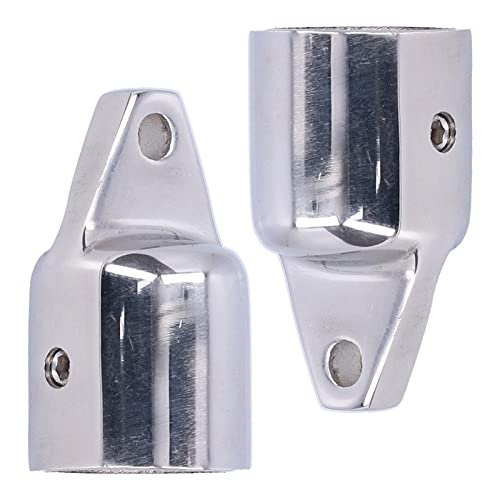 Universal Top Cap External Eye End Accessories 316 Stainless Steel Bimini for 1in OD Round Tube (Pack of 2) for Top Caps Tube Canopy Hardware Eye End Cap Top Cap Fitting Boat Slide Cap Top Eye End Sta