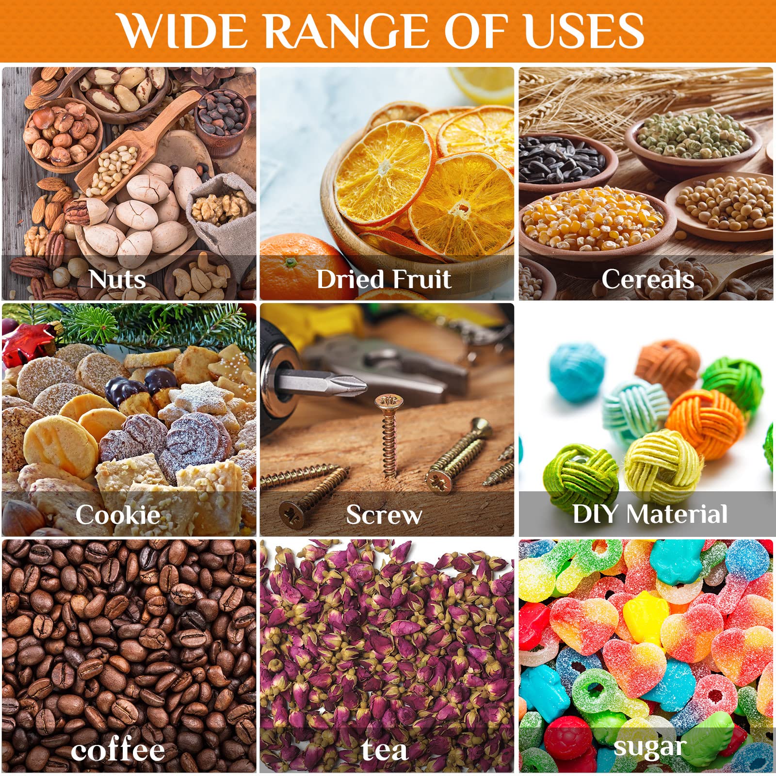 12 Oz Square Plastic Jar Storage Container with Lids Labels Pen, Wide Mouth Clear PET Seal Jar Empty Candy Jar Airtight Plastic Mason Jars Plastic Spice Containers for Kitchen Storage Craft (24 Pcs)