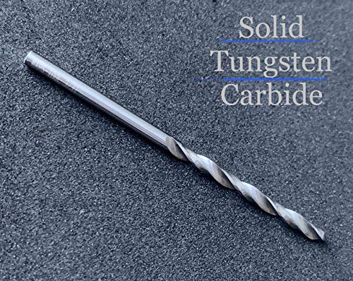 2/Pack Solid Carbide Drill Bit for Hardened Steel Hard Ness HRa 91.3 Aerospace Standard K20 Tungsten Carbide Jobber Length Twist Drill for Metal 118 Degree Four Facet Point Fractional Size (3/32")
