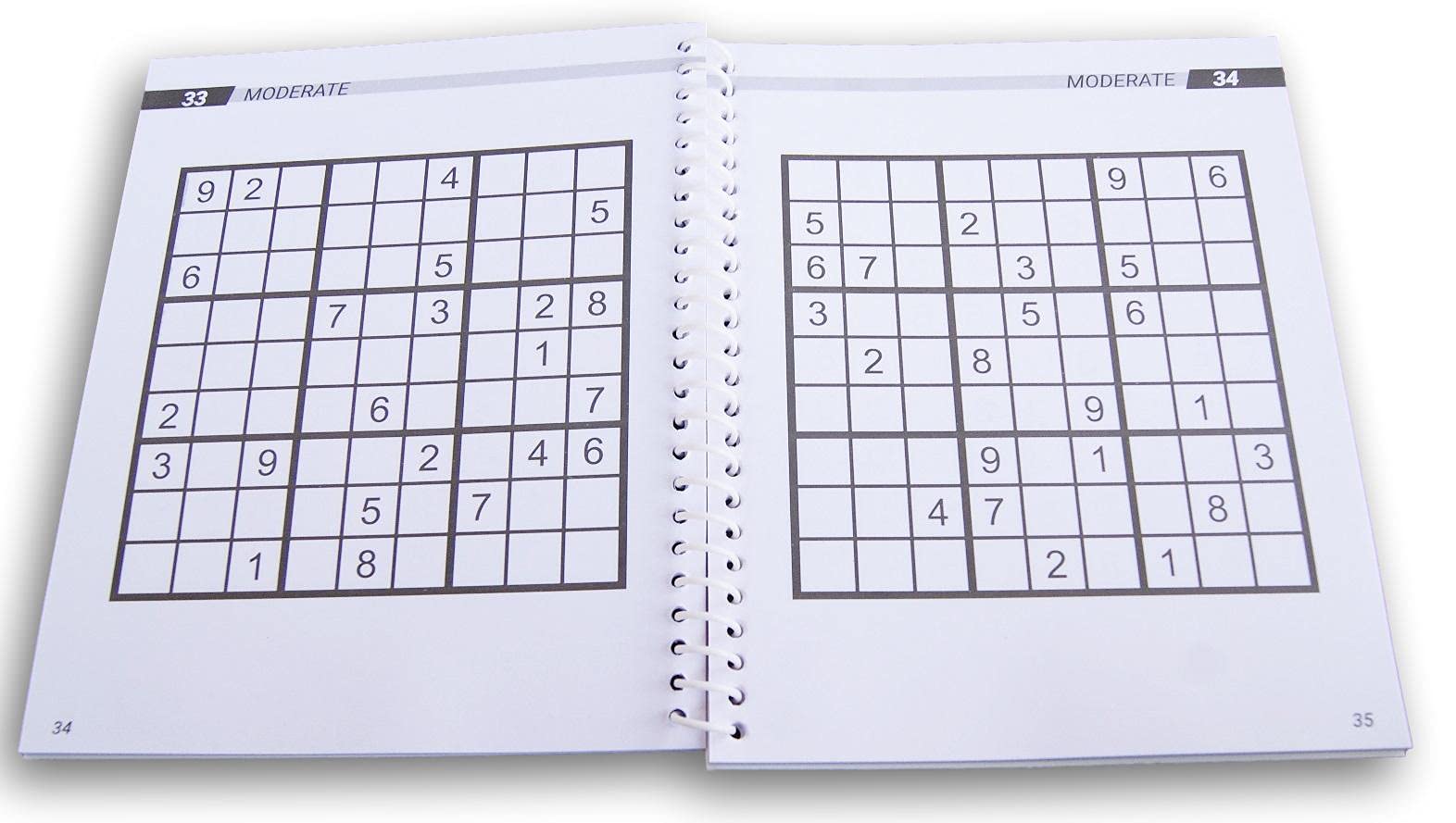 Spiral Bound Miniature Puzzle Book for Car, Office, or Quiet Play - 80 Pg (Sudoku Vol. 2)