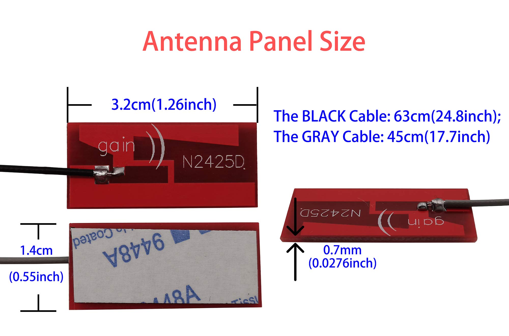 IPEX MHF4 Antenna 2.4GHz 5GHz 3dBi Internal Laptop WiFi Antennas for M.2 NGFF 7265 8265 9260 9560 AX200 Card