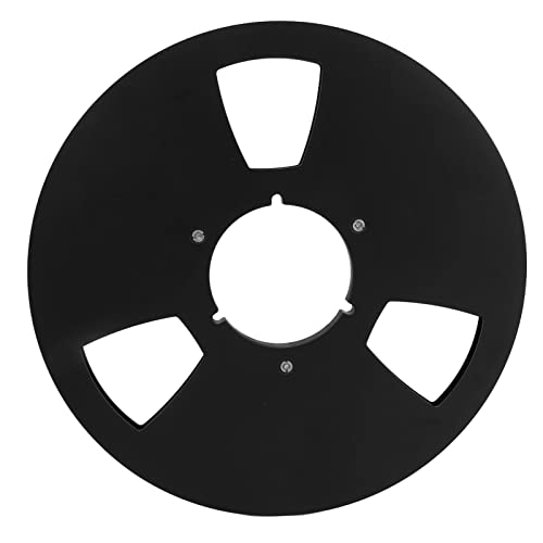 1/4 10 Inch Empty Tape Reel, Bend Resistant Recording Tape Reel Durable Empty Disc Opening Machine Parts Reel Tape (Black)