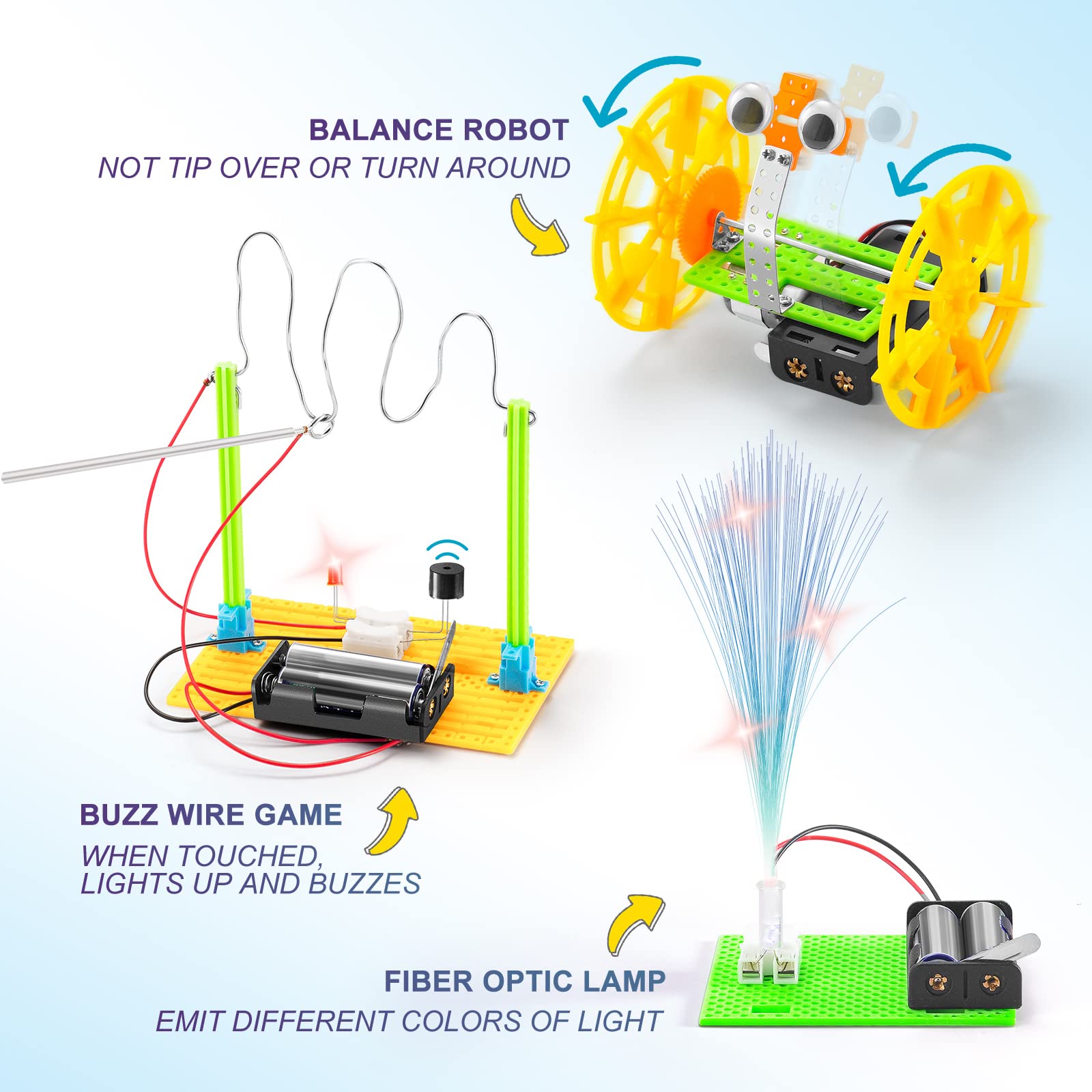 10 Set STEM Robot Kit for Kids 8-12, Boys Crafts for Girls Age 6-8, Science Kits for 8-10 Year Old