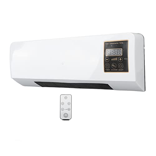 2023 New Wall Mounted Mini Air Conditioner Warm fan with Remote Control, Portable Nature Wind Fan and Heater Combo Dual Use for Home Office Bedroom