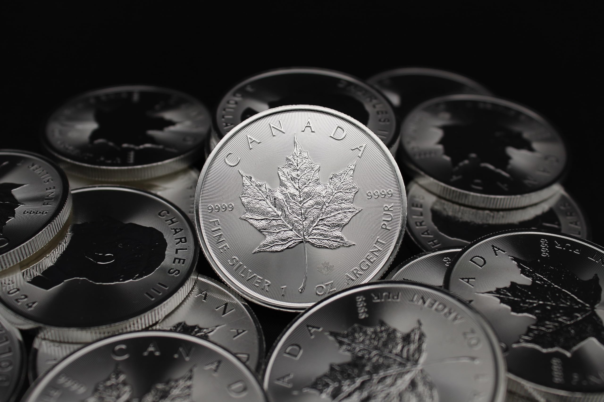 1988 - Present (Random Year) Lot of (10) 1 oz Silver Canadian Maple Leaf Coins Brilliant Uncirculated with Certificates of Authenticity $5 Seller BU