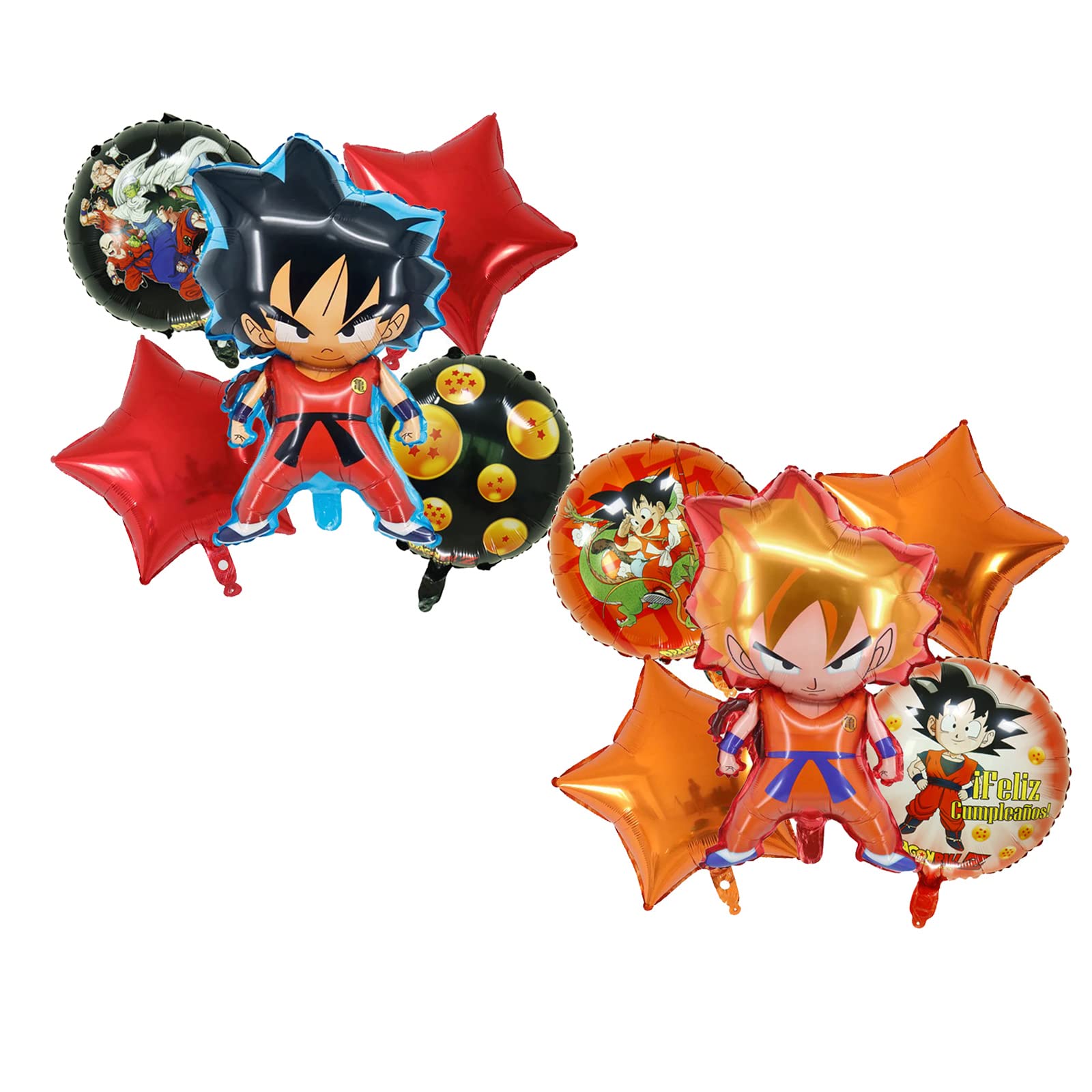 10Pcs Double Sided Different Pattern Balloons,Aluminum Film Material Party Decoration Balloons,Anime Theme Party Supplies,Kawaii Birthday Party Ballons