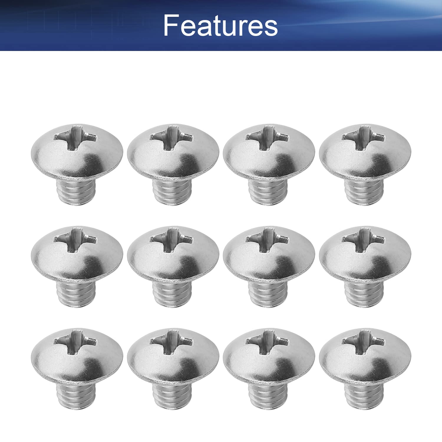 Yinpecly 30Pcs M4 x 5mm Machine Screws Phillips Cross Round Head Screw 304 Stainless Steel Fasteners Bolts