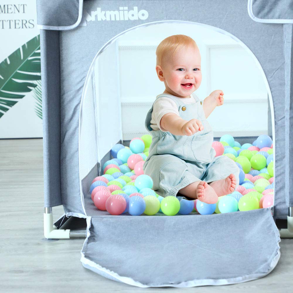 Baby Playpen Extra Large Activity Center Indoor & Outdoor Large Playpen with Anti-Slip Base Sturdy Safety Fence with Super Soft Breathable Mesh