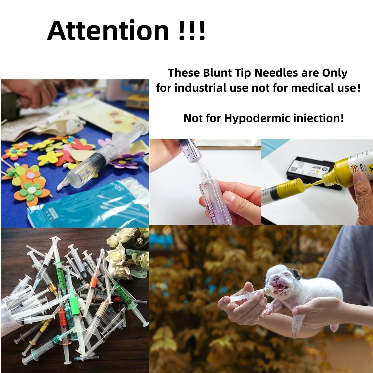 15 Pack 1ml, 3ml, 5ml Glue Dispenser with14ga, 16ga, 18ga, 20ga Dispensing tip and Caps. Measuring Liquids and Refilling,Glue Applicator or Oil.