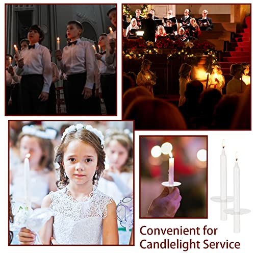 150 Pack Church Candle Drip Protectors Candlelight Service Kit Heavy Duty Paper Candle Holders for Candlelight Vigil Church Service, Devotional Candles, Christmas Eve Candles