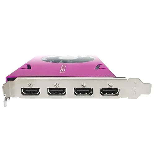 Yeston GT730 4GB 4HDMI Gaming Graphics Cards ,128 bit DDR3 993/1600MHz 4-Screen Graphics Card Support Split Screen 10bit Color Depth HDR with 4 HDMI Ports