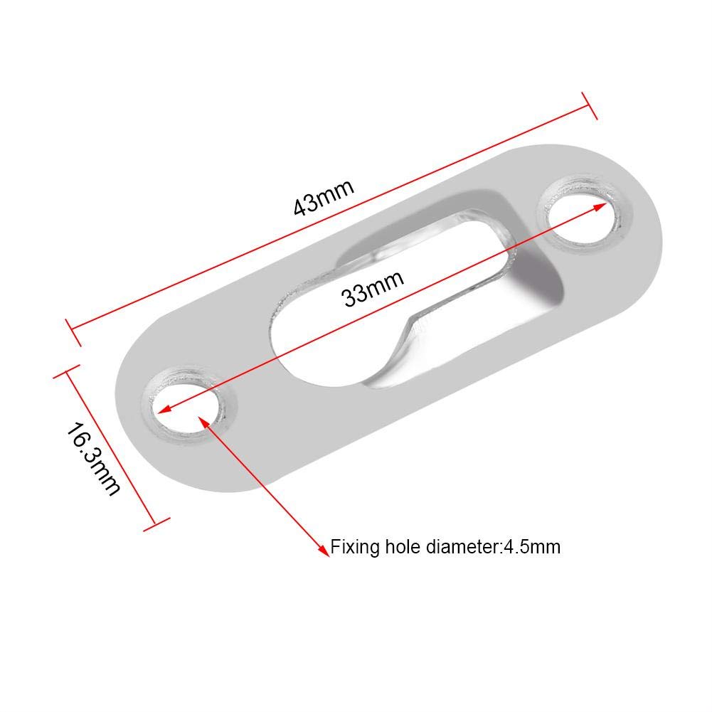 40 Pcs Durable 1.5mm Thick Tone Metal Keyhole Hanger Fasteners Unique Protruding Design for Picture Frames Hang Wall Indoor Silver