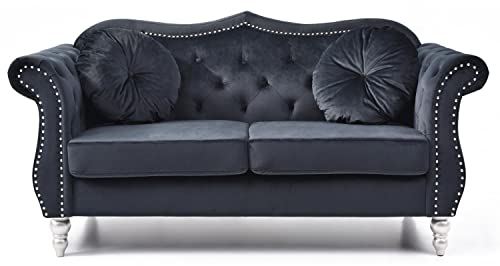 Glory Furniture Hollywood Loveseat Love Seats, Black