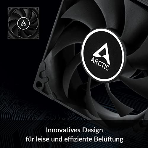 ARCTIC F8 PWM - 80 mm PWM Case Fan, PWM-Signal regulates Fan Speed, Quiet Motor, Computer, Fan Speed: 300-2000 RPM - Black
