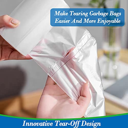 3 gallon Clear trash can liners,Small clear Garbage Bags 300,Extra Strong 2.6,3,4 Gal Trash Bag,Fit 4.5-6-8-10 liters trash Bin Liners for Home Office Kitchen (Clear 300)