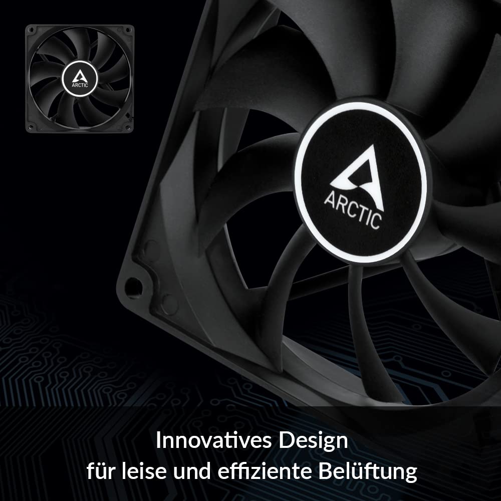 ARCTIC F9 PWM PST CO - 92 mm Case Fan with PWM Sharing Technology (PST), Dual Ball Bearing for Continuous Operation, Very Quiet Motor, Computer, Fan Speed: 150-1800 RPM - Black