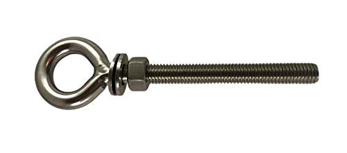 US STAINLESS Stainless Steel 316 1/2" Whitworth Eye Bolt 1/2" x 4 3/4" (12mm x 120mm) Marine Grade