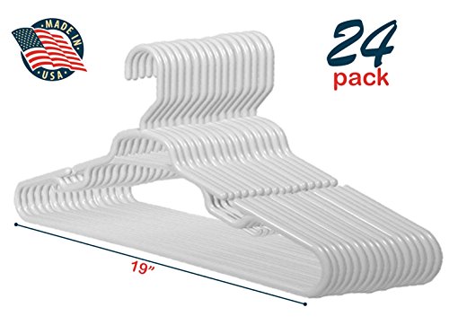 24 Giant Tubular Plastic Hanger - Super Duty, 24 Hangers, Proudly Made in The USA!