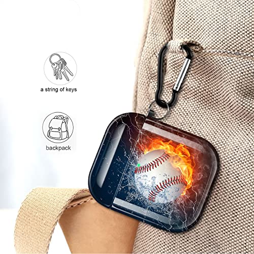 Black AirPods Case Cover,Soft AirPods Case 2&1 Shockproof Silicone Waterproof Protective AirPods Skin Protective Case for Airpods 1st/2nd Charging Case for iPhone 11/12/XR/7/7P (Baseball)