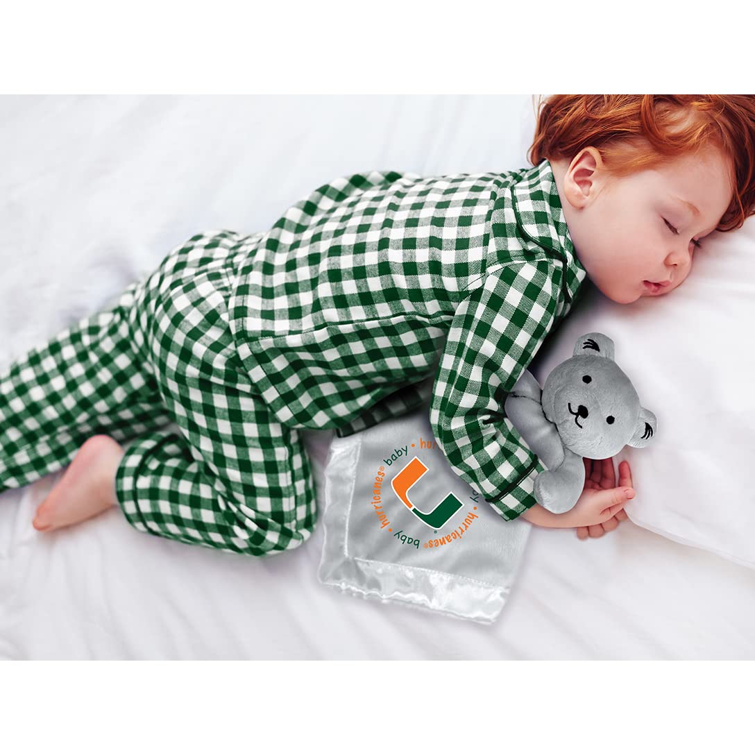 Baby Fanatic Gray Security Bear - NCAA Miami Hurricanes - Officially Licensed Snuggle Buddy