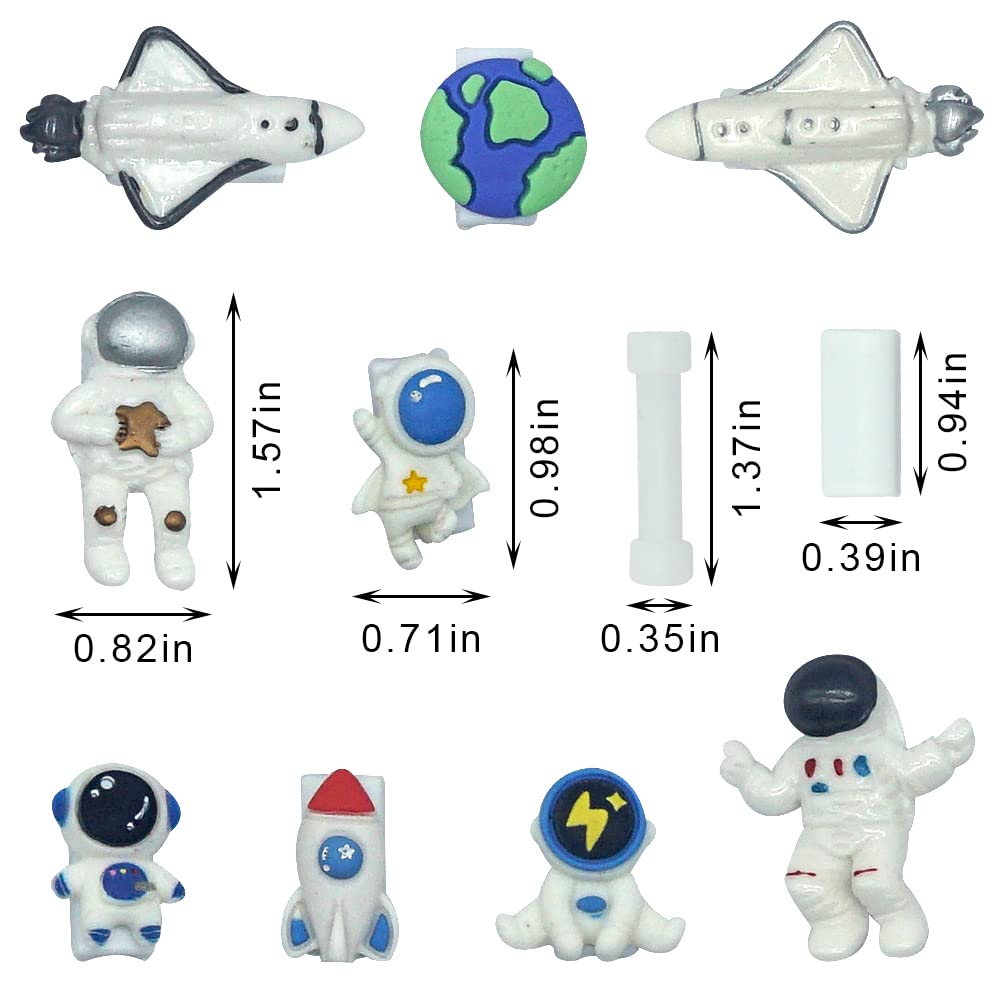 10Pcs Astronaut Charger Cable Protector, Plastic USB Charger Cable Saver, Aircraft Rocket Cable Protect Sets, Earth Cable Protector, Cable Bites Cute Cable Protector for iPhone iPad Charger Cable Only