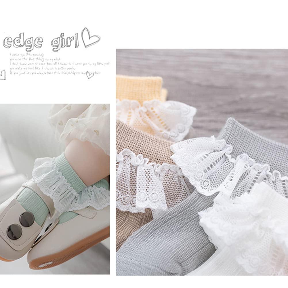 QandSweet Newborn Girls' Socks Baby Ankle Sock for Infant and Toddlers (0-6 Months)