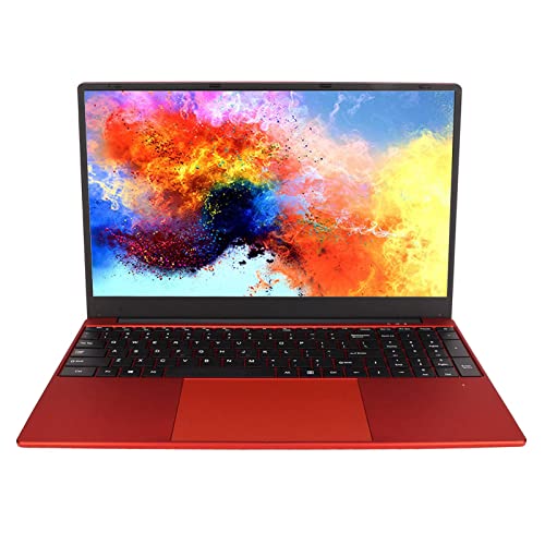 15.6Inch Laptop with Touchpad, 8GB RAM 128GB SSD 1080 HD Screen, N5095 CPU Built in Speakers, Support BT/WiFi/Webcam Laptop for Windows 11 Home(Red)