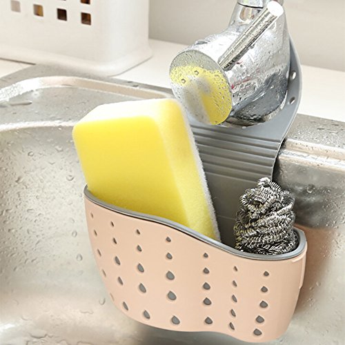 Useful Suction Cup Sink Shelf Soap Sponge Rack Kitchen Sucker Storage Tool