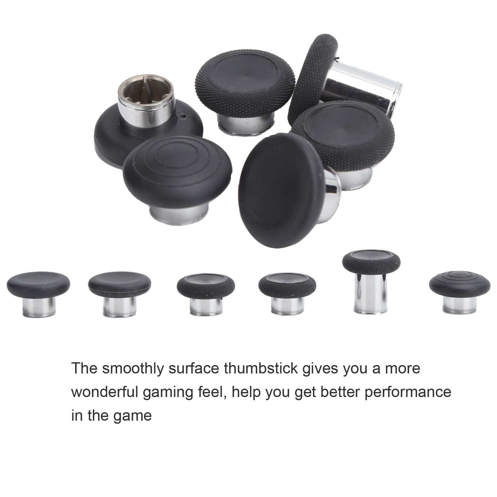13 in 1 Metal Thumbsticks for ONE Elite Series 2, Replacement Buttons Kit Includes 6 Thumbsticks, 7 Metal Button, 1 Bag, Game Controller Button Paddles Set