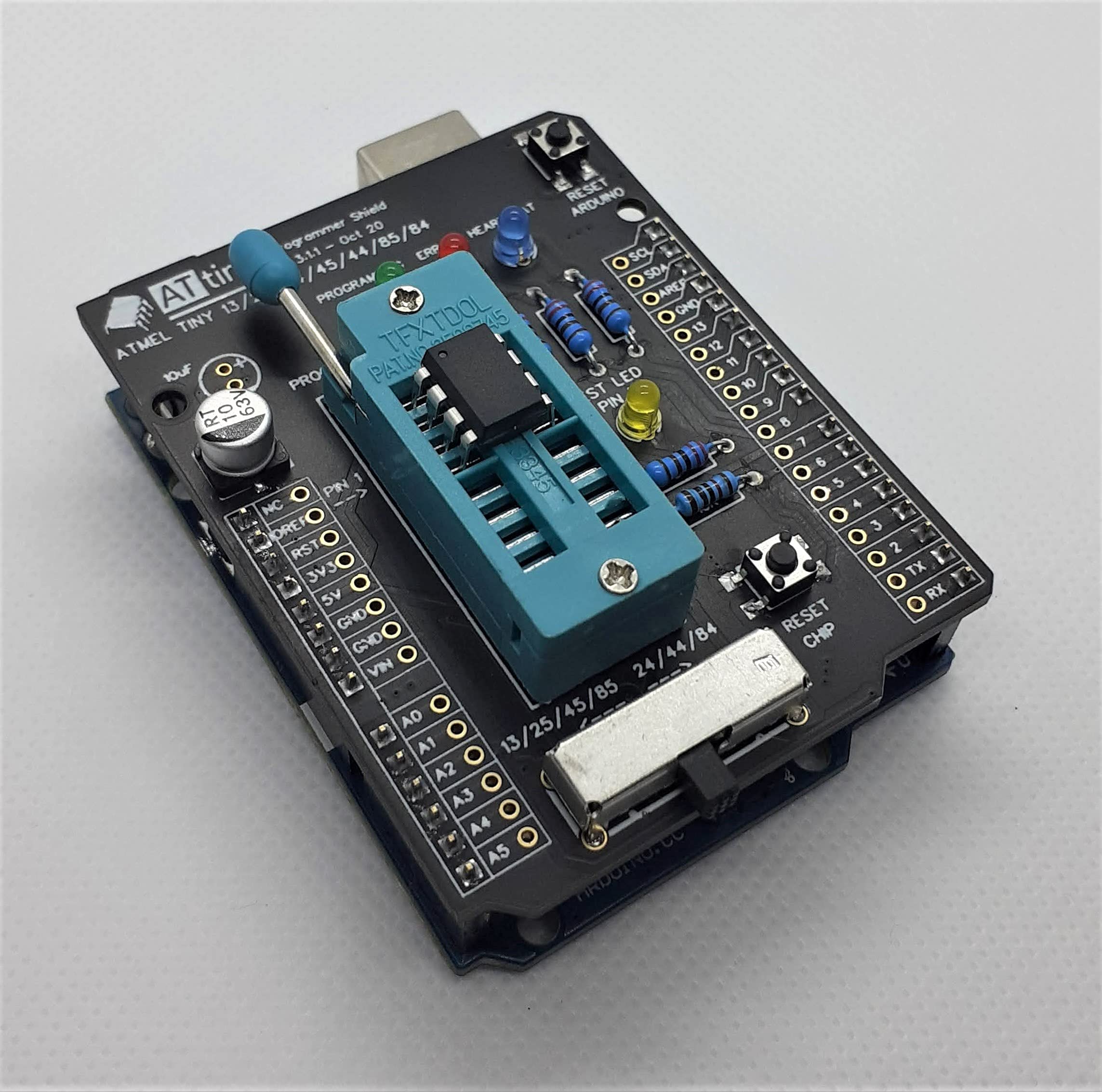 Arduino Shield Attiny Programming AVR Programmer | Support All Attiny Chips