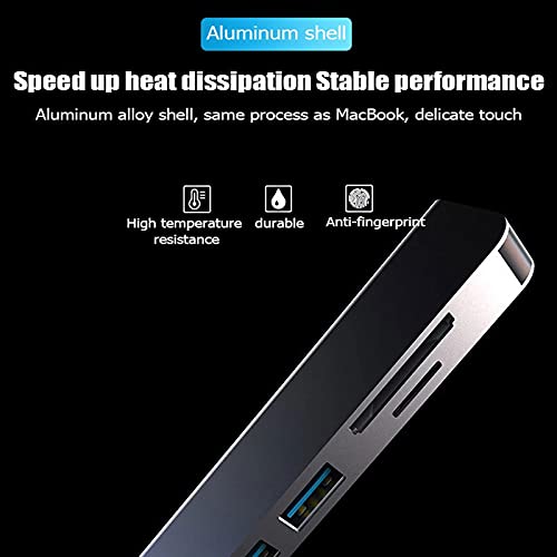 USB C Hub, VR robot 6 in 1 USB C to HDMI Adapter Splitter with Type-C PD Charging Port, 2 USB Ports, SD/TF Card Reader, 4K HDMI Video,USB Dongle Docking Station, Compatible with PC Laptop, Mac Pro