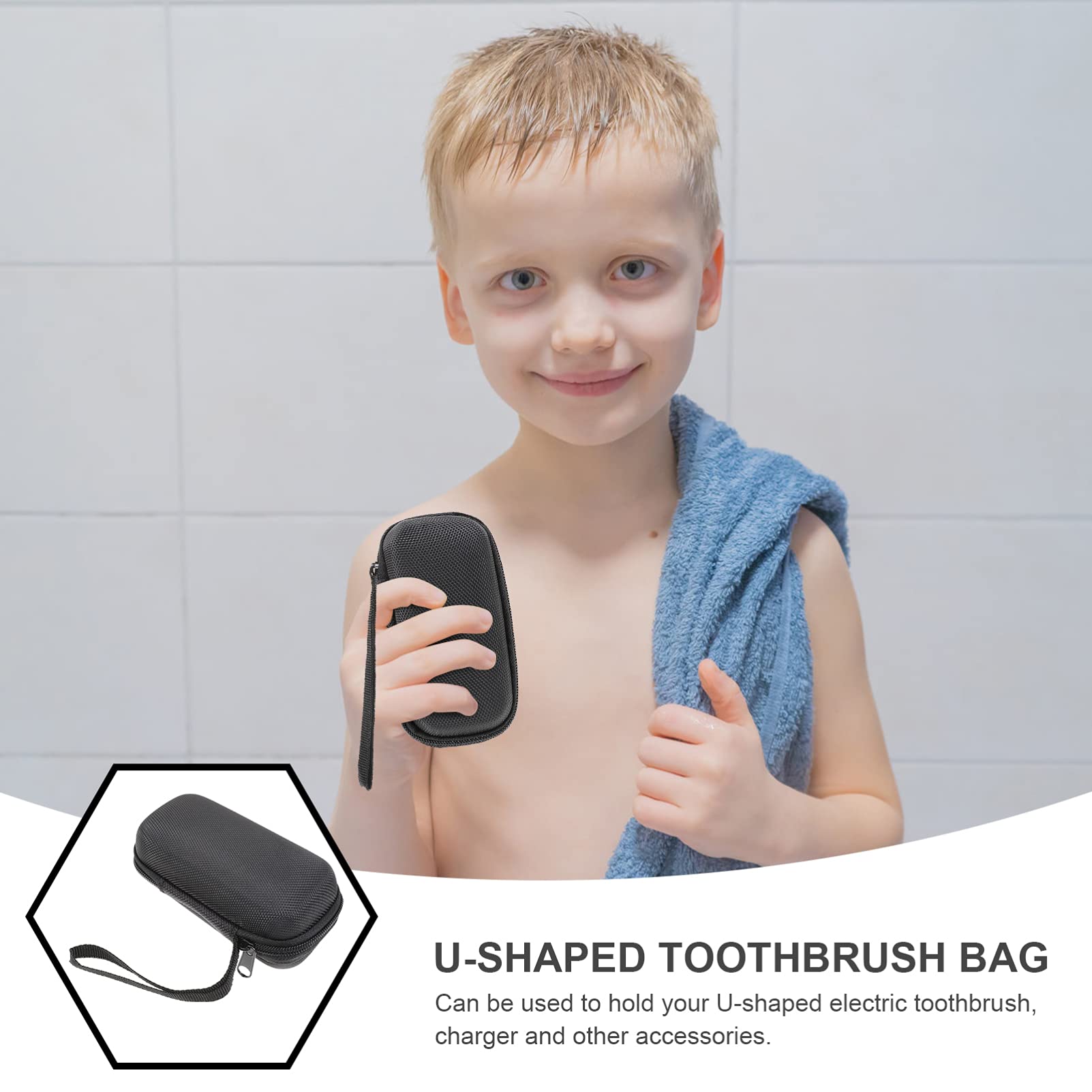 DOITOOL Toothbrush Carry Case Pouch U Shaped Toothbrush Bag Travel Kids Toothbrush Holder Compatible for ASHMORE AS- TB05
