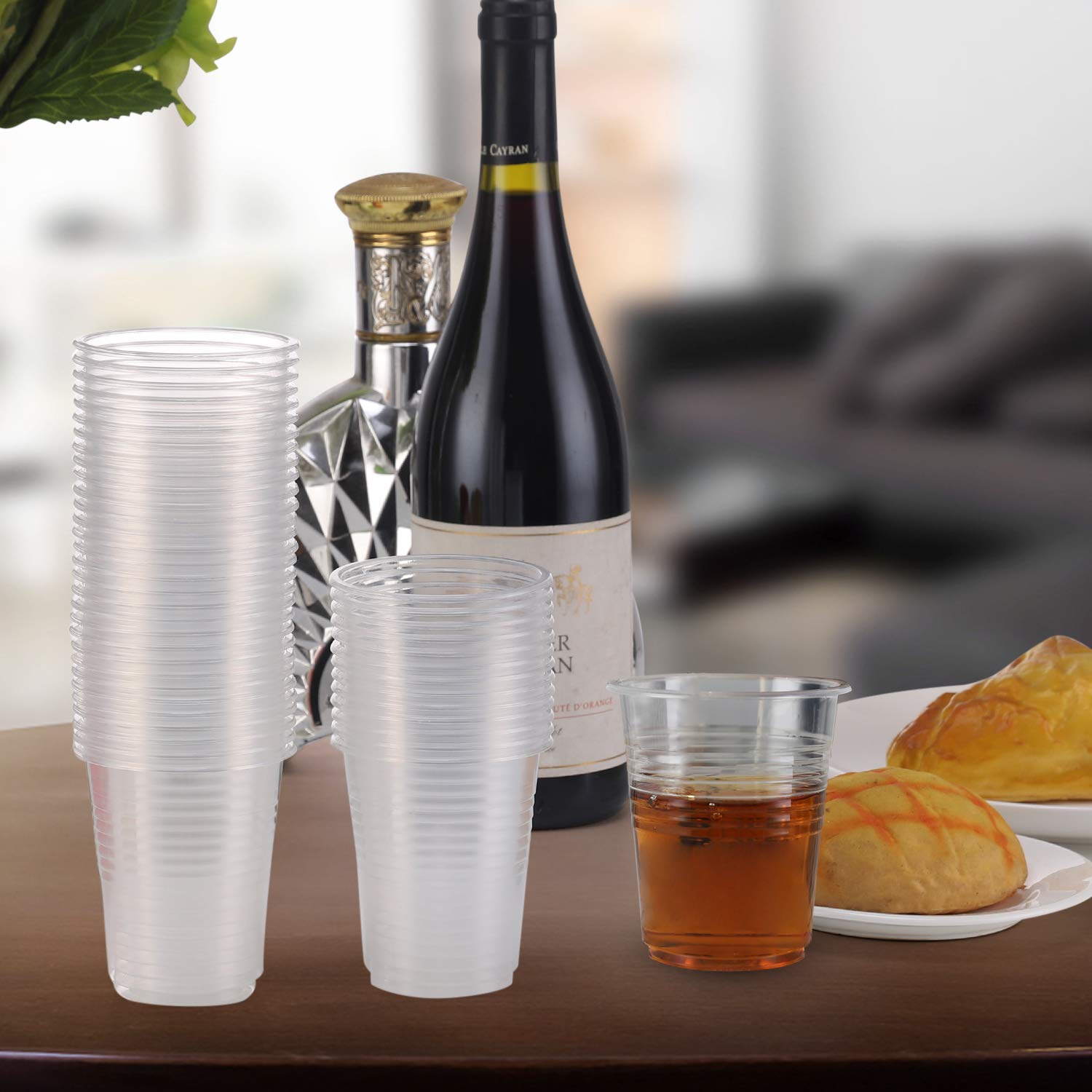100 Pack 9 Oz Plastic Cups, Plastic Cups, 9 Oz Disposable Plastic Cups Clear Plastic Cups 9 Oz Clear Cups, Disposable Clear Plastic Cups 9 Oz Water Cups , Water Clear Plastic Cups Clear Plastic Cups