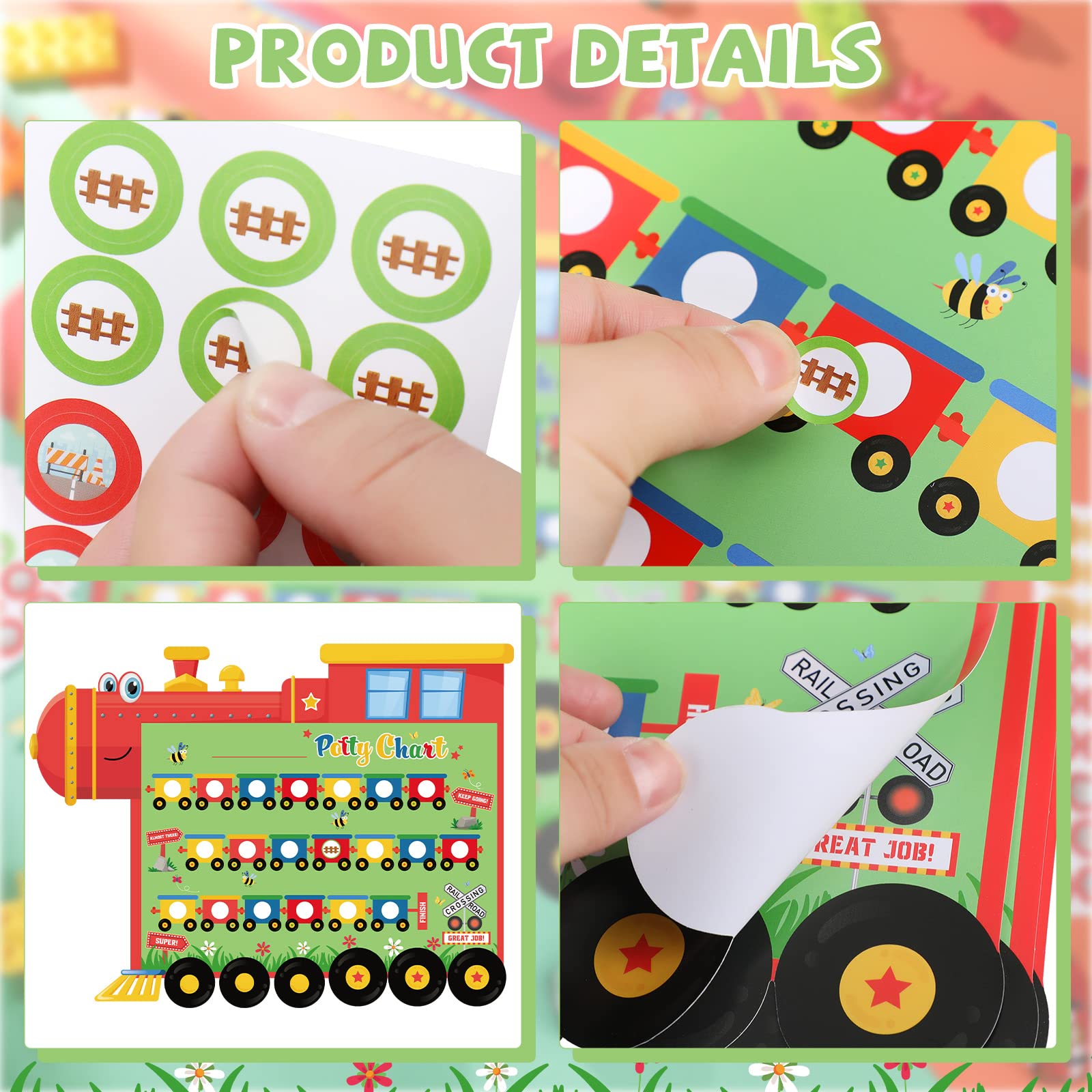 10 Sheets Potty Training Chart for Toddlers Boys Girls Training Potty Chart With 240 Sticker,1 Crown Railroad Theme Potty Training Chart Motivational Potty Training Sticker Chart for Kids Potty Reward