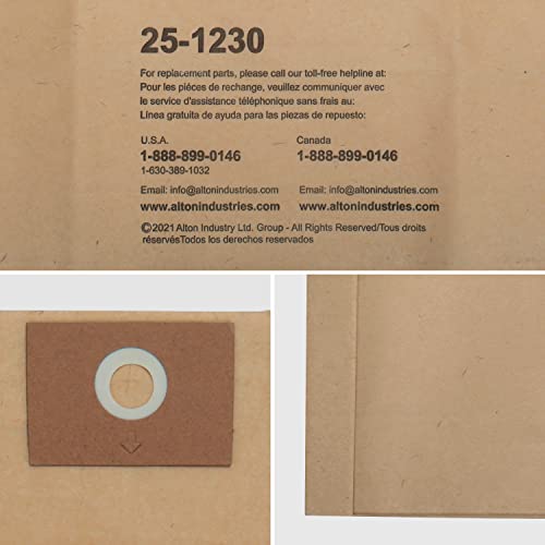 Stanley 25-1230 4-5 Gallon Disposable Filter Bag 1-1/4" for Wet/Dry Vacuum SL18130P SL18133 SL18129, 3 Pack