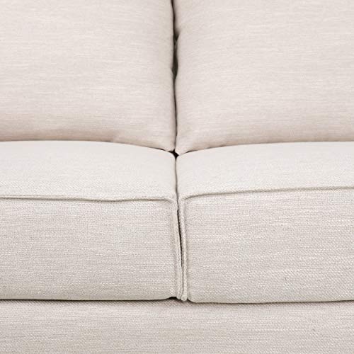 Christopher Knight Home Clarkdale 3 Seater Sofa, Beige + Dark Brown