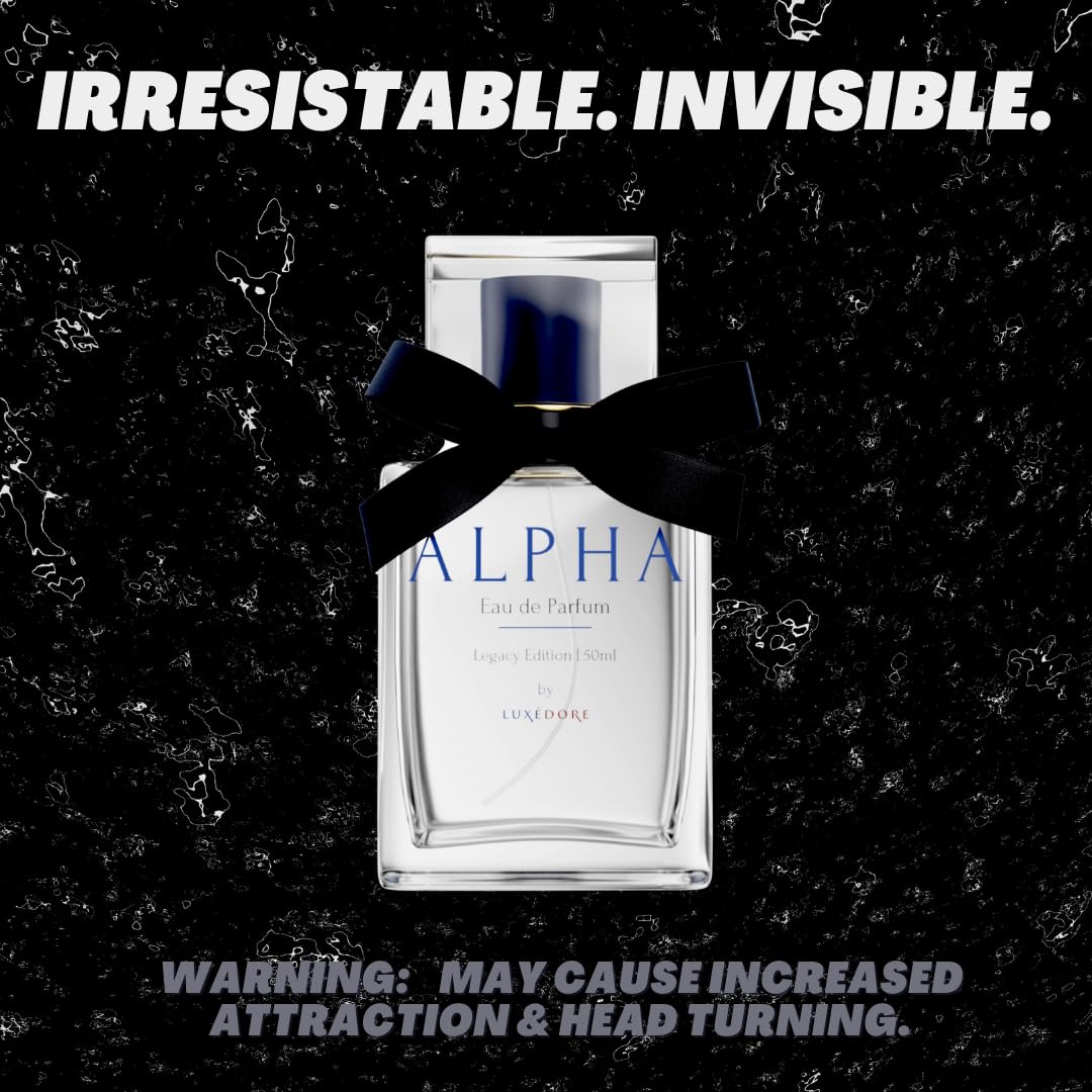 Luxedore ALPHA, Perfume Classic, Eau De Parfum, Pheromone Cologne for Men, Fresh Woody Jasmine Fragrance