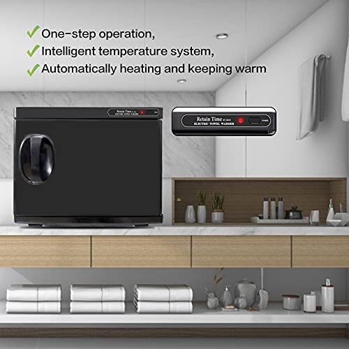 18L Professional Towel Warmer, Large Hot Towel Warmer, The RetainTime Towel Warmer is Suitable for Salons, Beauty, Spas, Pedicures and Other Professional Stores.(Black Towel Warmer)