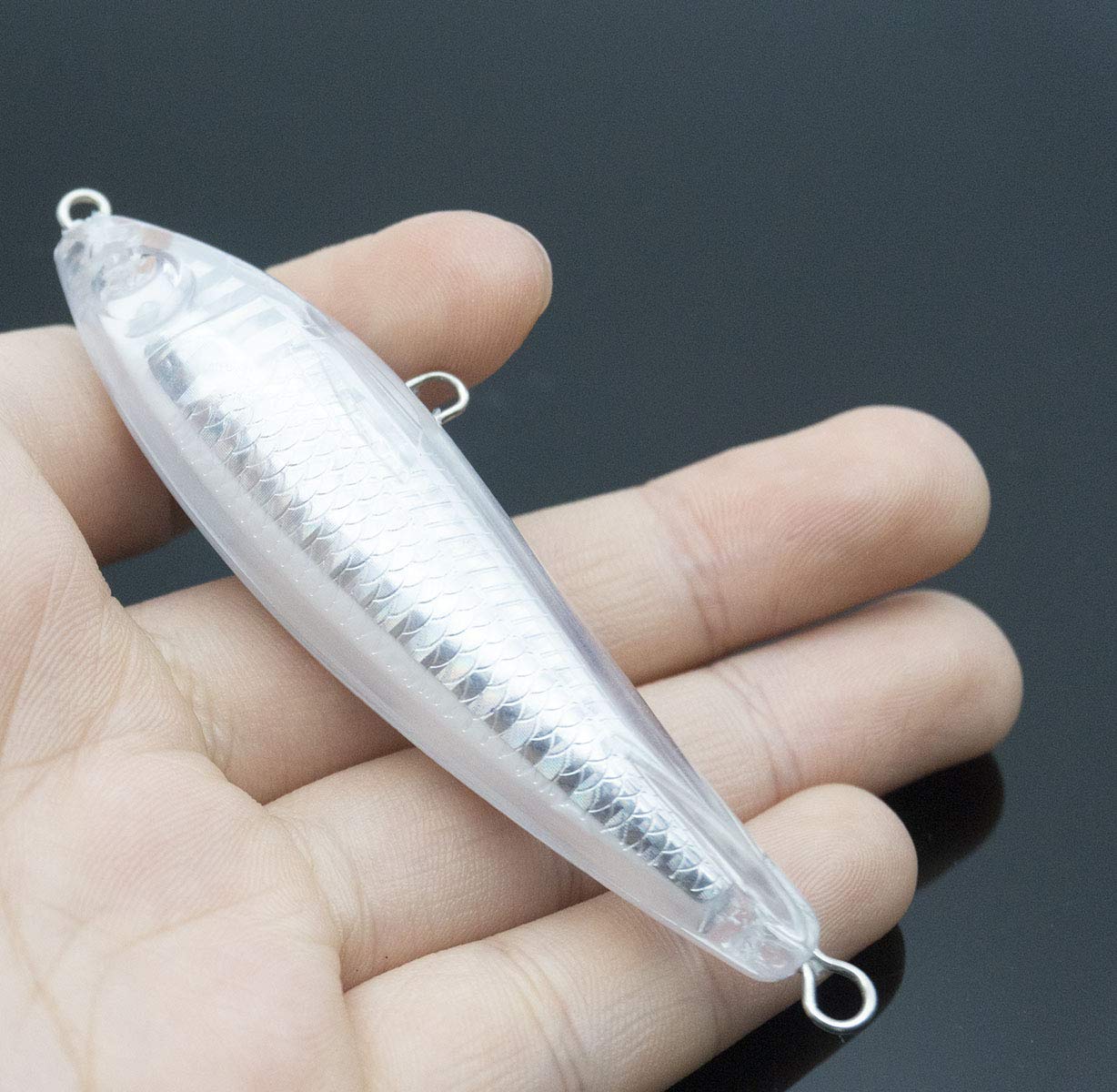 10pcs Unpainted Pencil Bait Fishing Lure Body 85mm10.2g Blank Hard Lure 8300# Free Eye