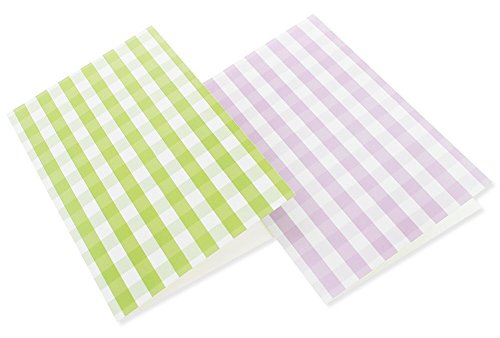 48 Pack All Occasion Greeting Cards Bulk – Colorful Picnic Blanket Pattern Gingham Designs - Note Cards Boxed Set With White Envelopes - Blank on the Inside - 4 x 6 Inches