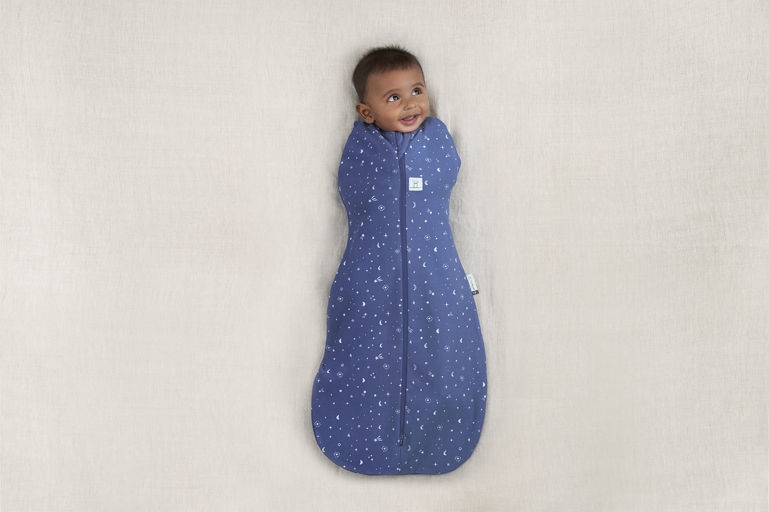ergoPouch 0.2 TOG Cocoon Baby Sleep Sack 3-6 Months, Swaddle Sleeping Bag, Temperature Control Wearable Blanket (Night Sky)