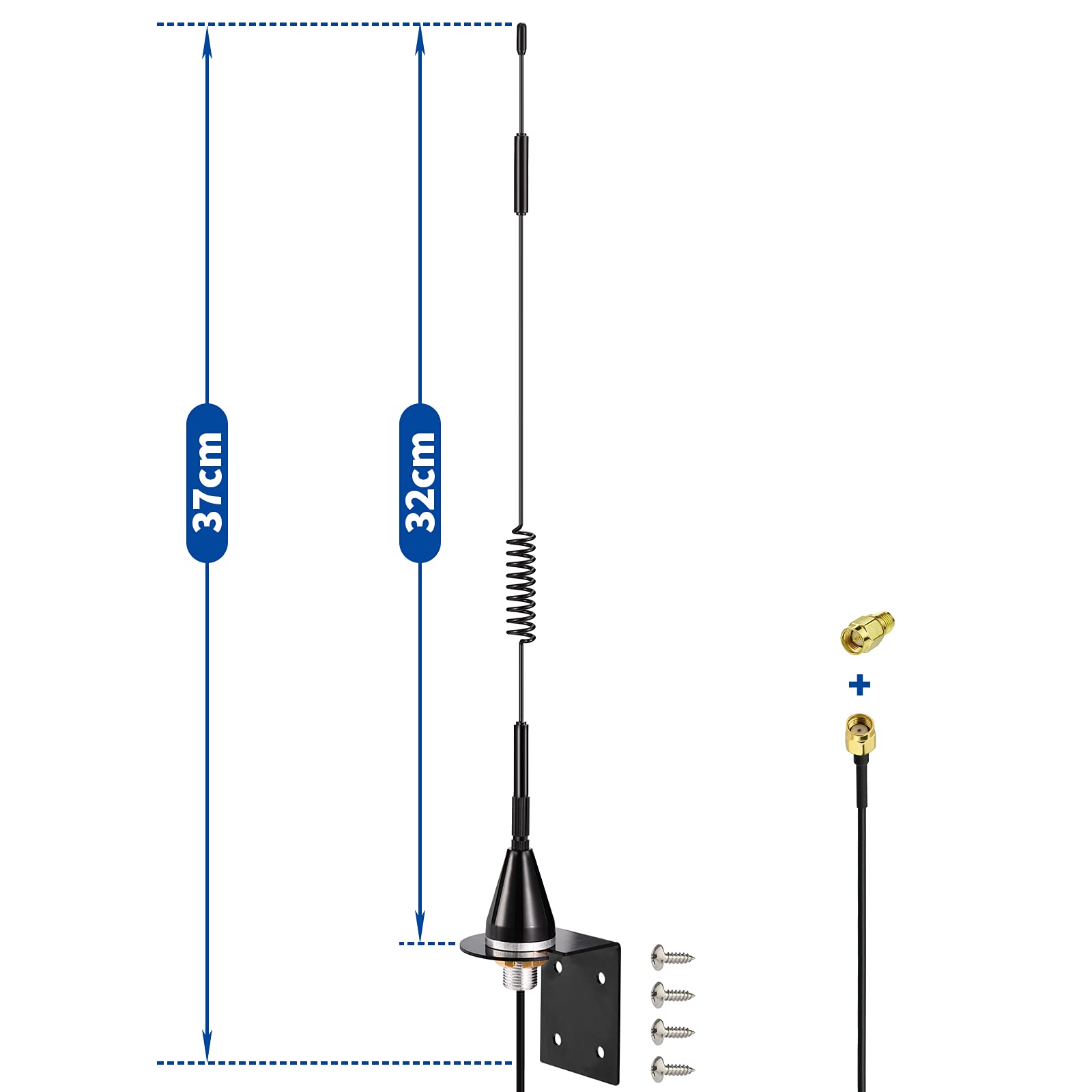 Bingfu 4G LTE RP SMA Cellular Antenna 7dBi Outdoor Antenna (2 Pack) Compatible with Spypoint Link Micro Covert Spartan Stealth Cam Tactacam Muddy Trail Game Camera Security Camera Wireless Router