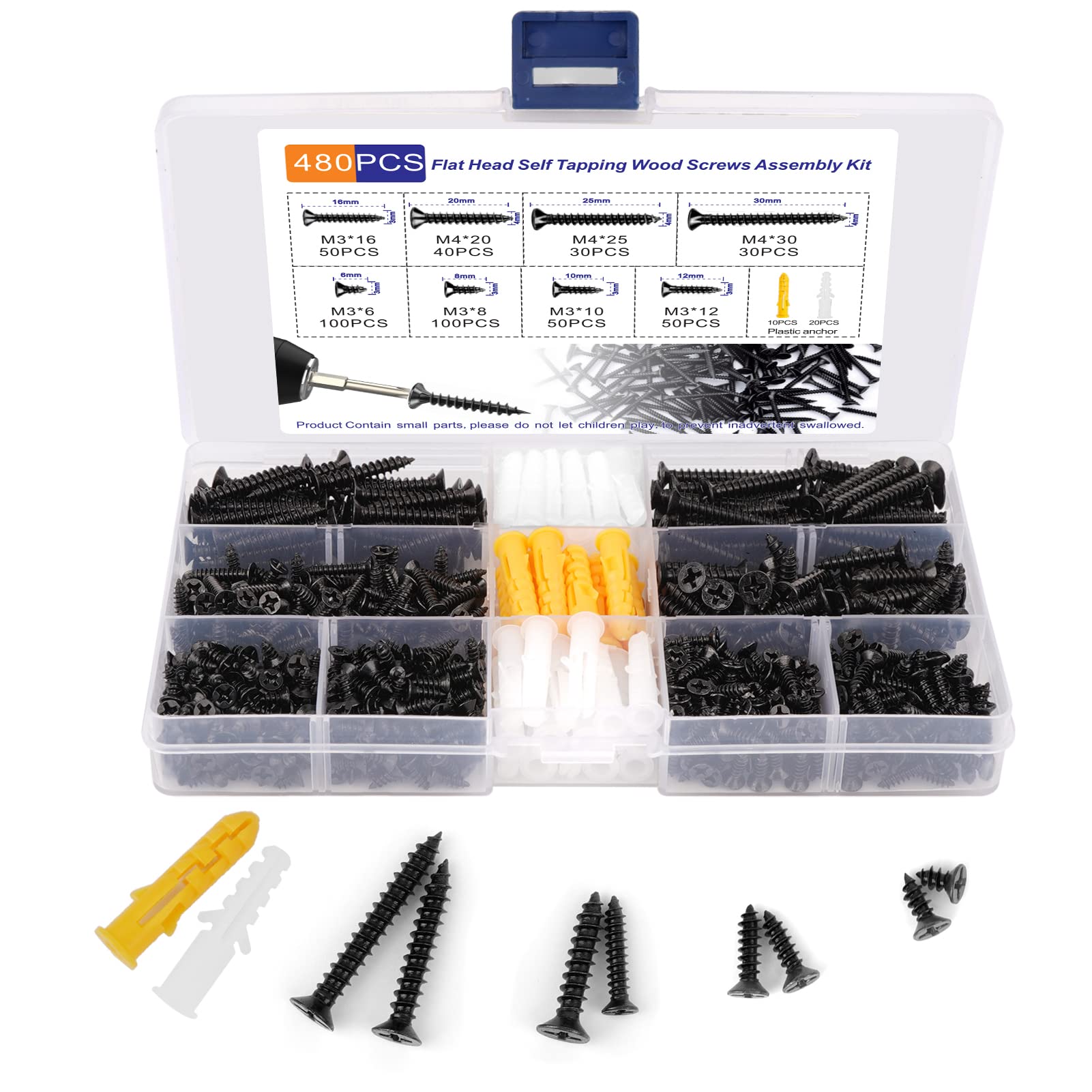 1138PCS Laptop Screws Assortment kit, JERLITU Replacement Computer Motherboard Standoffs Screws Set, PC Case Fan Screws, M.2 SSD Mounting Screws, Hard Hrive Screws, for Computer Repair, Assembly
