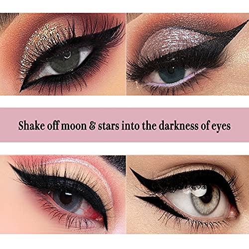 RUSICA 2 Count Waterproof Liquid Eyeliner Ultra-Fine Felt Tip Smudge Resistant Eye Makeup Stylist, Black, 0.3 Fl. Oz