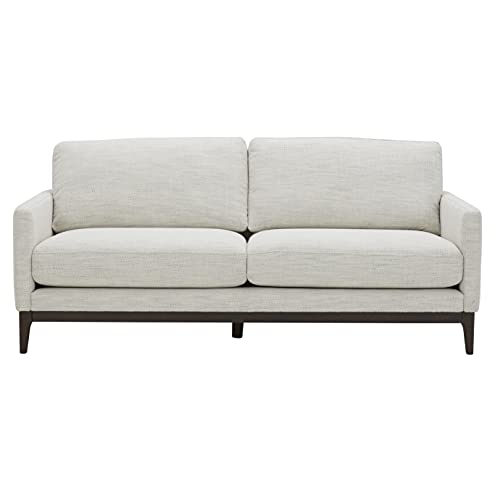 Amazon Brand β Rivet Contemporary Apartment Sofa with Wood Base, 76.8"W, Ivory