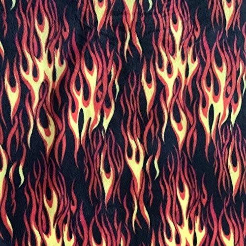 Flames Anti-Pill No-Sew Throw Fleece Fabric Kit (50x60)