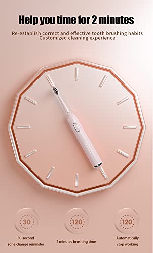 Dorlnk Electric Toothbrush 5 Modes 3 Brush Heads Convenient Rechargeable USB Fast Charge Toothbrushes ,1200mAh Battery Last for 60 Days Smart Electric Toothbrushes for Adults and Kids