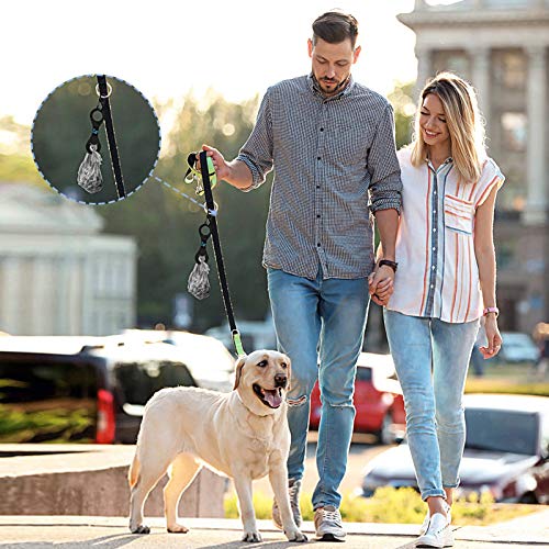 PuppyDoggy Dog Poop Bag Holder for Leash Waste Bag Carrier Dog Poop Bag Dispenser for Walking Running Bicycle Accessory 2 pieces (Black)