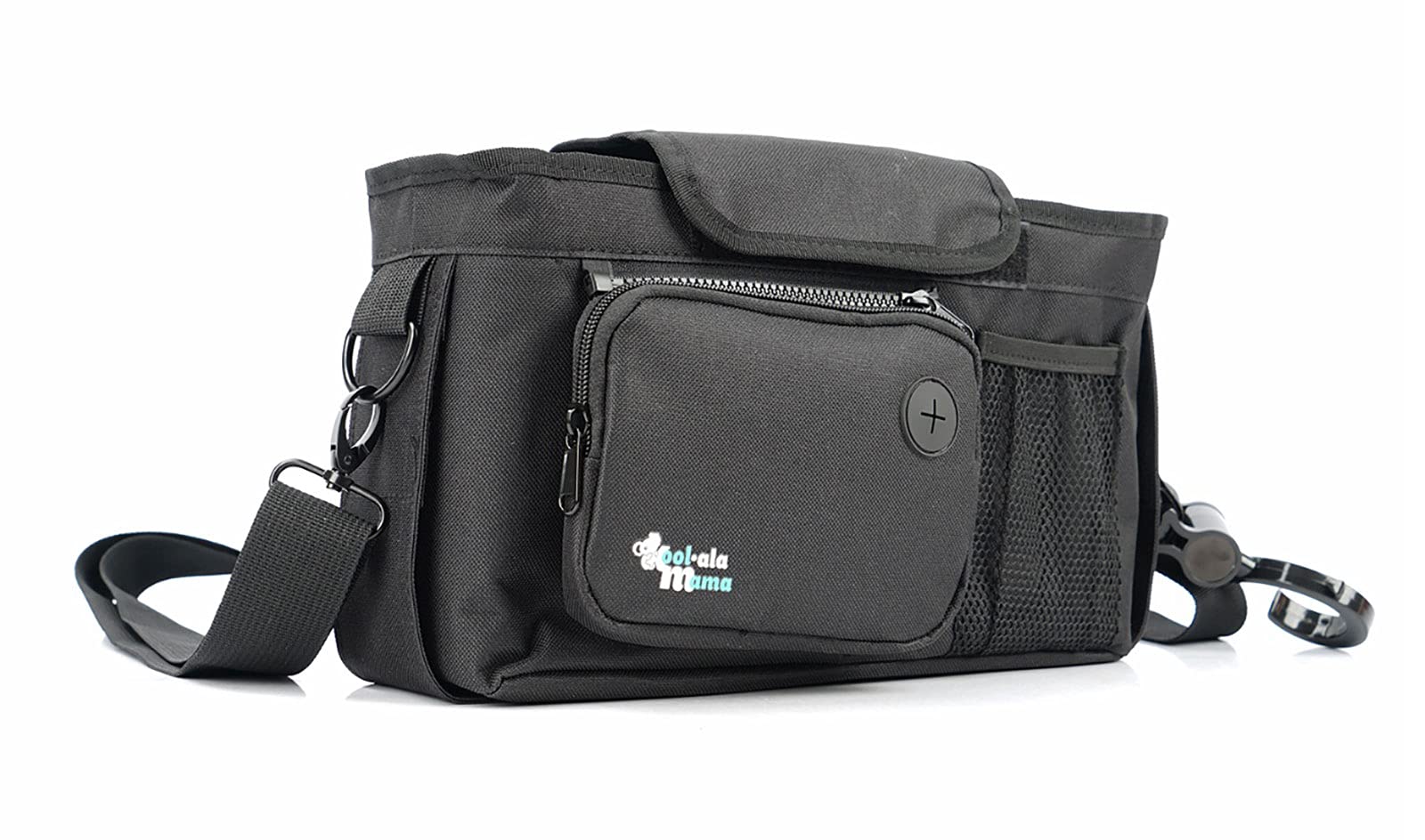 Kool-ala Mama, Universal Stroller Organizer with Insulated Cup Holders, Bonus Bag Hook & Diaper Changing Pad, Stroller Caddy, Detachable Wallet, Fits Bugaboo, Baby Jogger, Britax, Uppababy, Graco